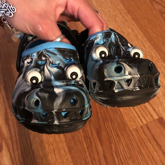 Shoes | Light Blue Monster Croc Type Sandals Size 45 | Poshmark
